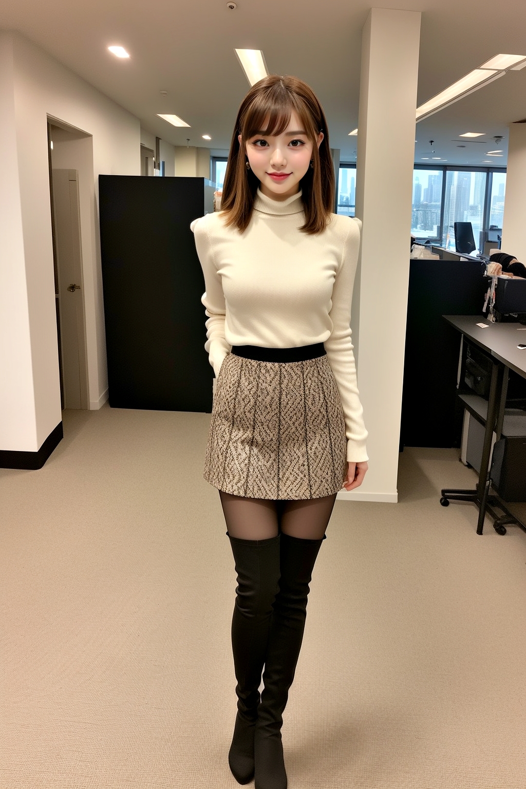 ロンブーツとパンストで出社するOL part2 | フェチのためのブログ